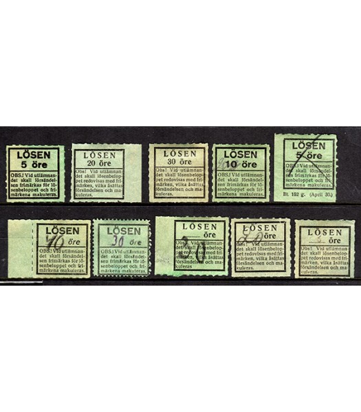 10 x Postage Due labels - Online Philately